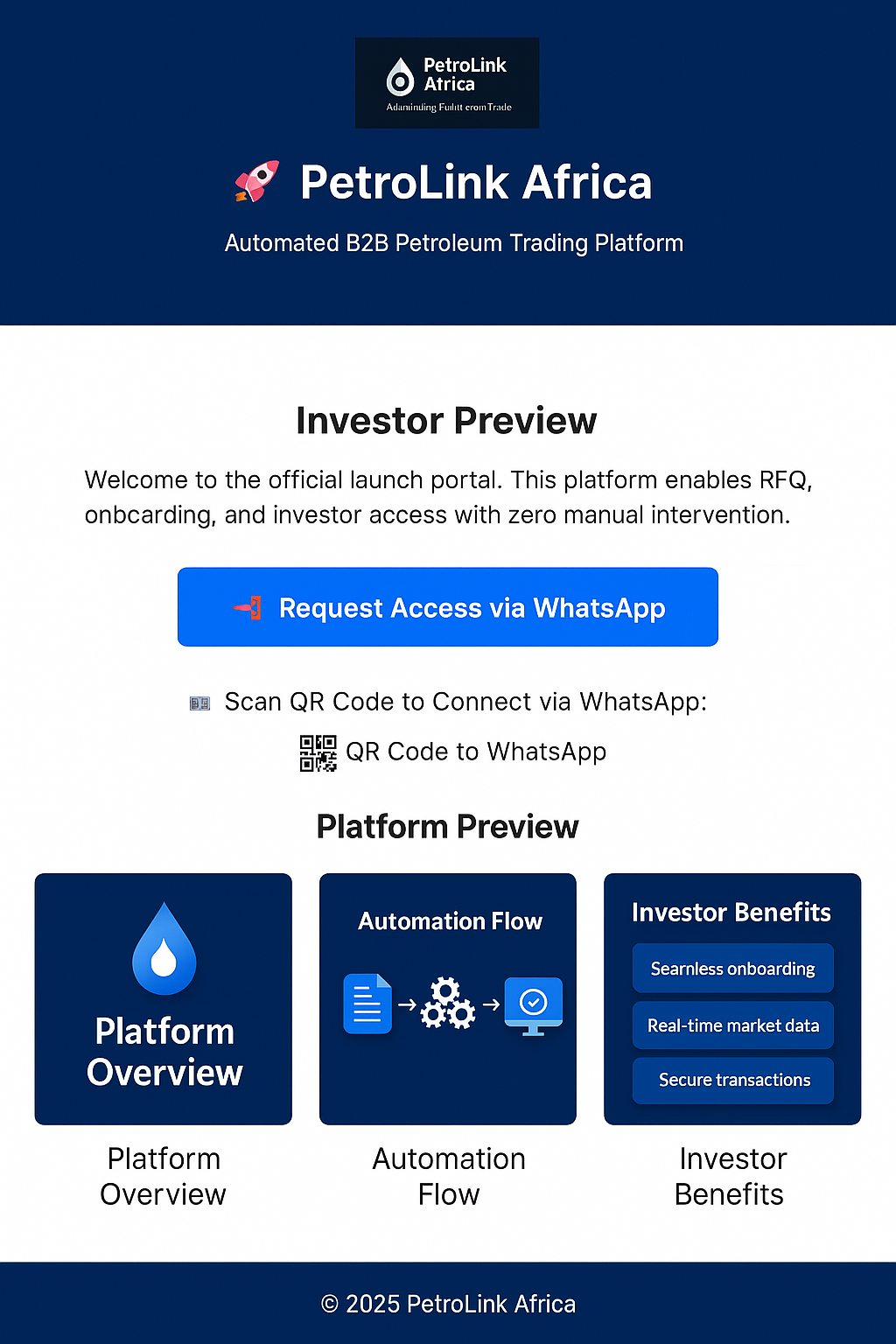 PetroLink Africa – Investor Launch Portal
